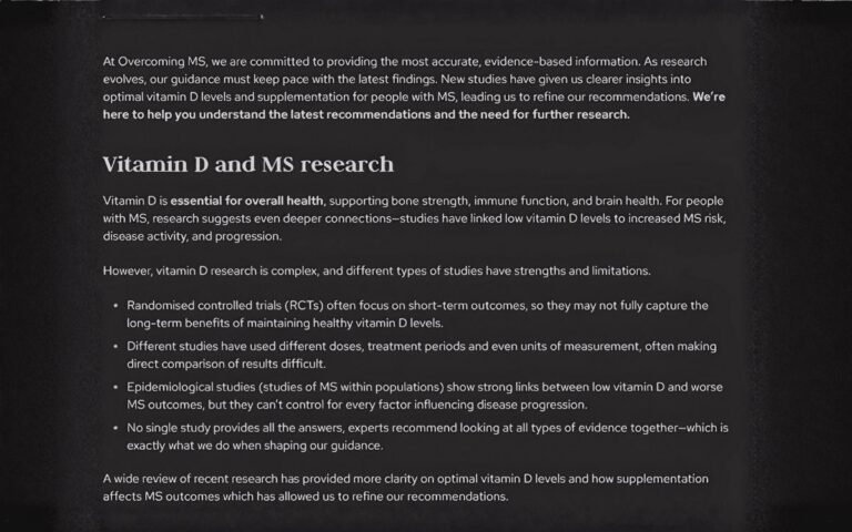 Vitamin D supplementation and MS: research updates – People with MS ...